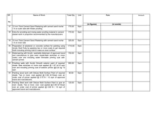Bill of quantities for civil and electrical work for swimming pool | PDF