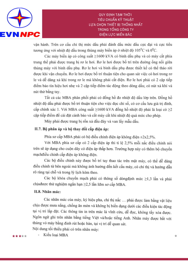 Bo quy dinh tieu chuan NPC | PDF