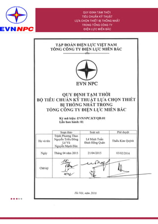 Bo quy dinh tieu chuan NPC | PDF
