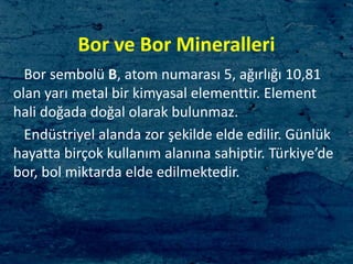 Bor minerali | PPTX