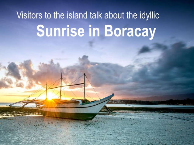 Boracay english version | PPTX | Beach Travel | Travel Type