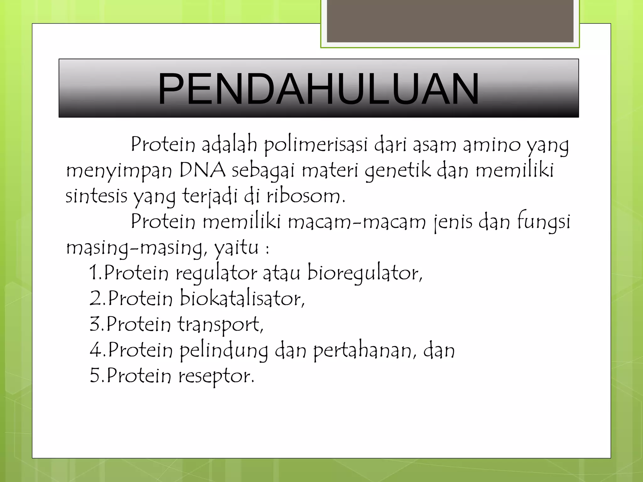 Biokimia Struktur Protein | PPT