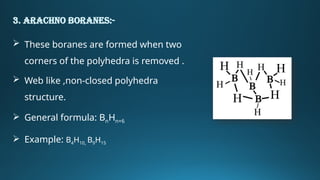 A SEMINAR ON BORANES AND CARBORANES.pptx | Chemistry | Science