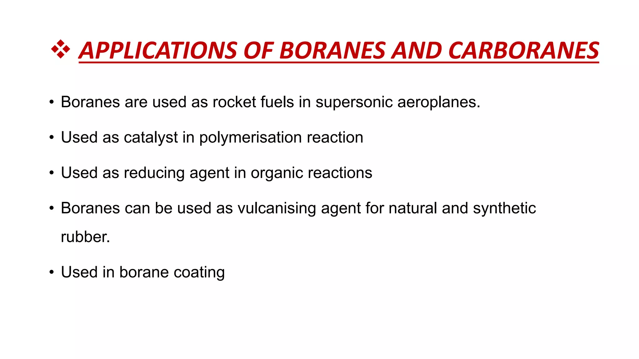 Boranes and carboranes | PPTX