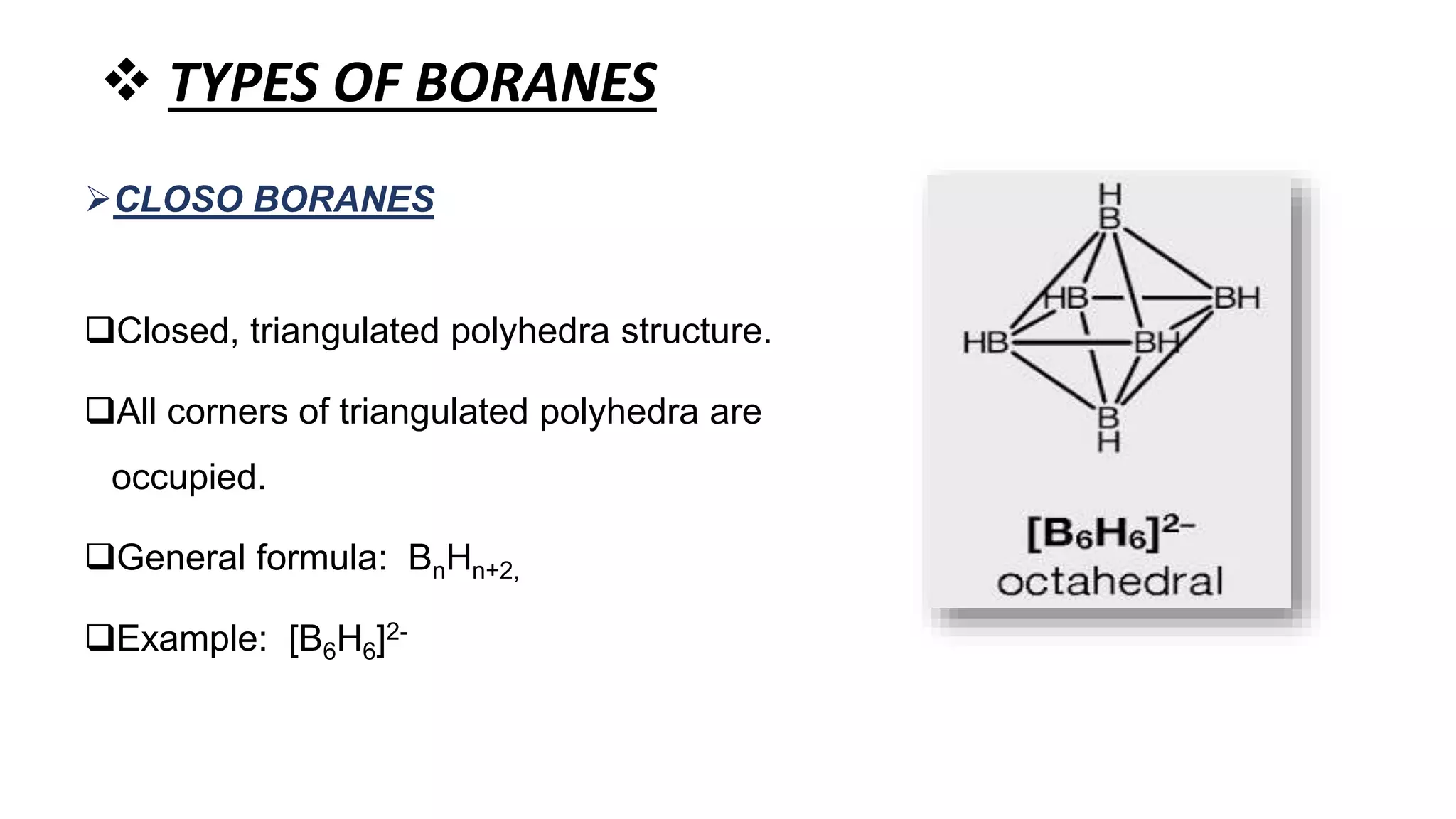 Boranes and carboranes | PPTX