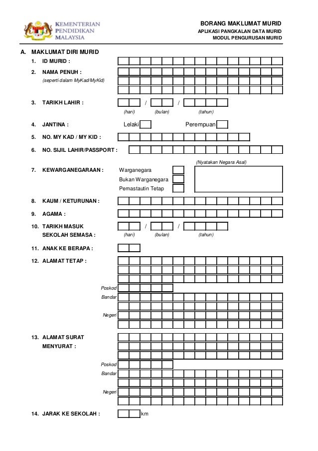 Contoh Borang Maklumat Murid - Vrogue.co Contoh Borang Maklumat Murid - Vrogue.co