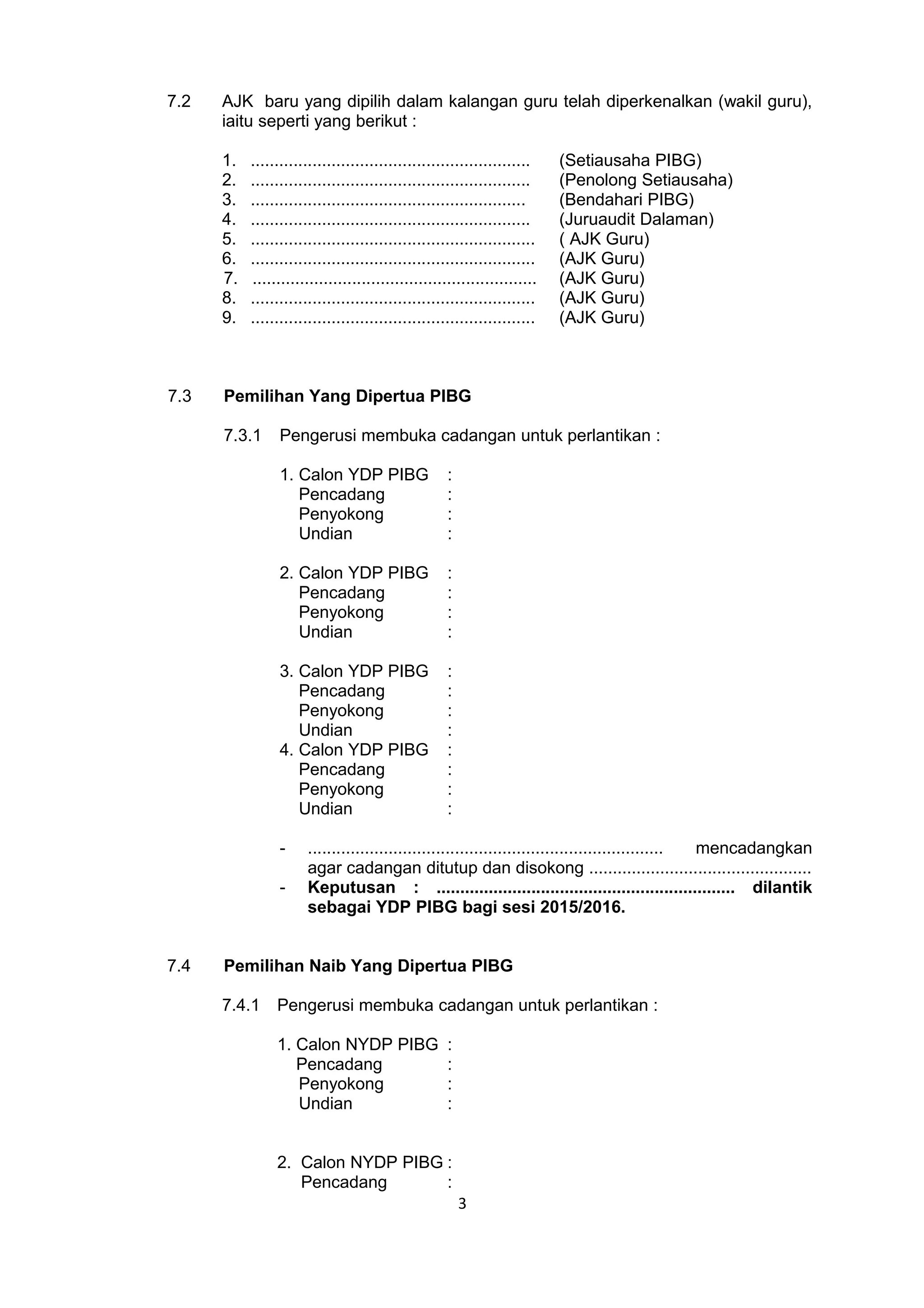 Borang pencatat-minit-pibg | DOC