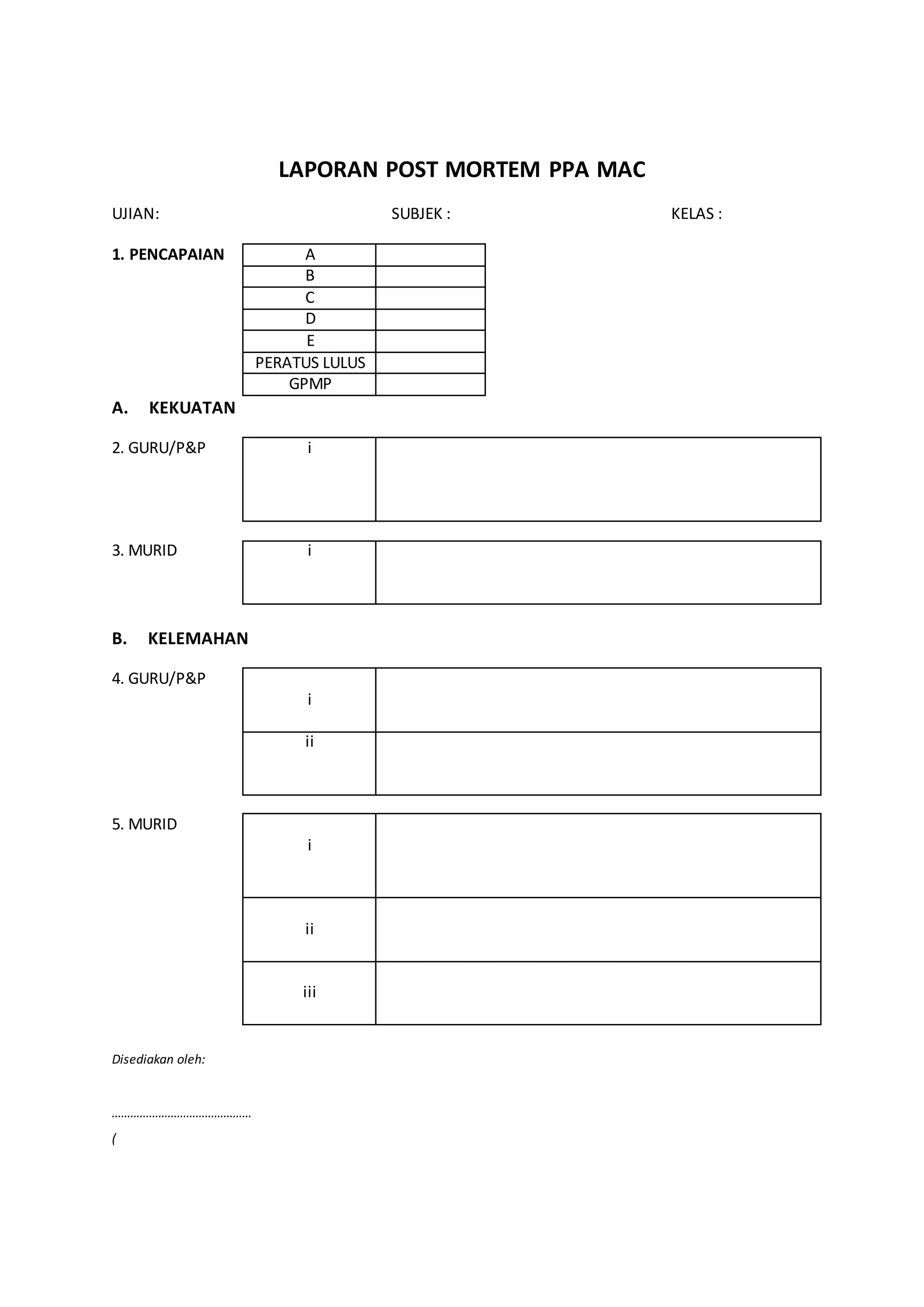 Borang post-mortem- | DOC