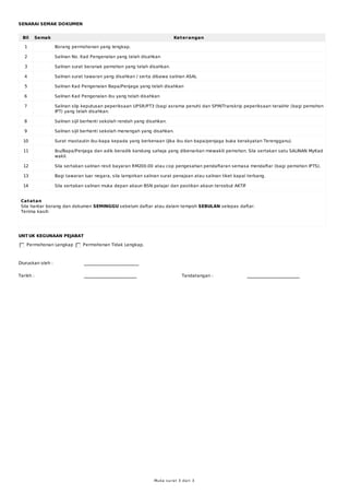 Borang 010919110176 | PDF