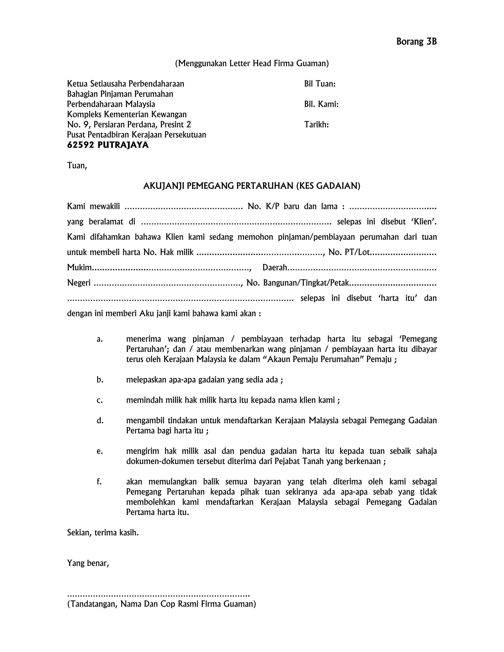 Borang 3 b | PDF