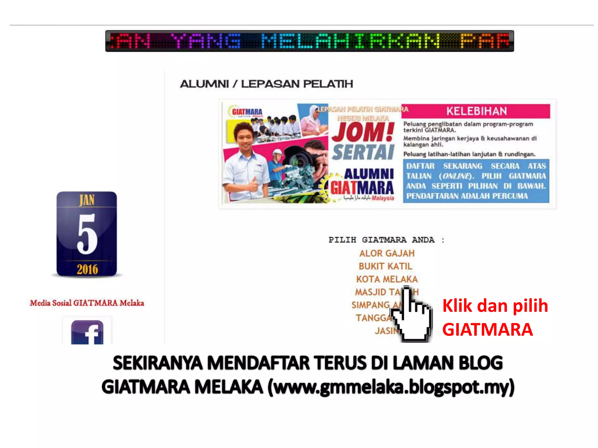 CARA MENGISI BORANG ALUMNI GIATMARA MELAKA SECARA ATAS TALIAN (ONLINE) | PPSX