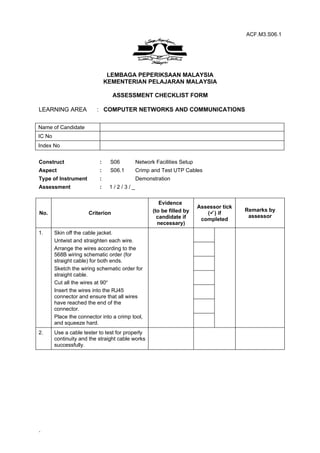 Borang assesment ict form 4 | DOC