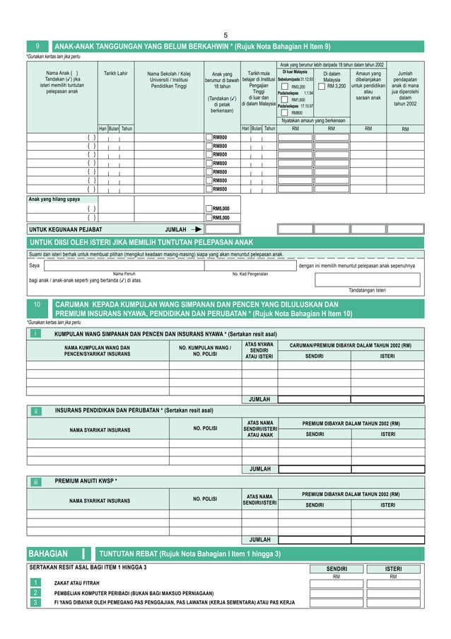 Borang b 2002_1 | PDF