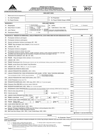 Borang b 2013_1 | PDF