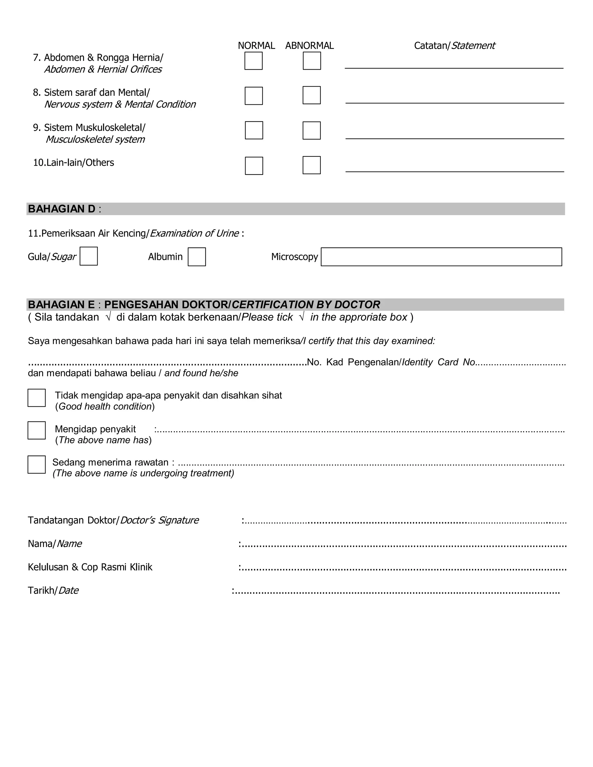 Borang bhep 1 hingga bhep 7 | PDF