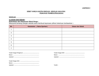 Borang dan perjanjian kantin | DOCX