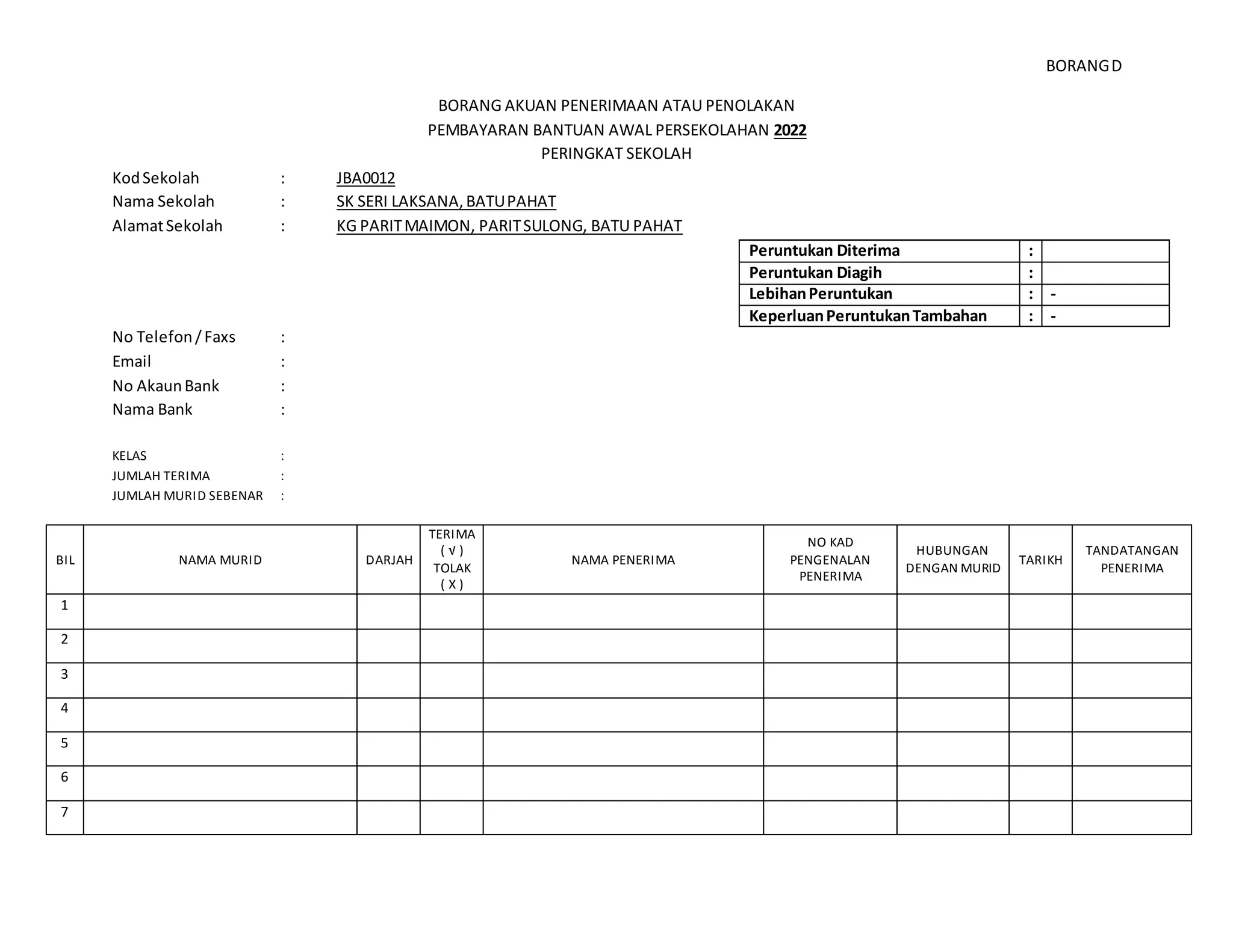 Borang D Bap Docx
