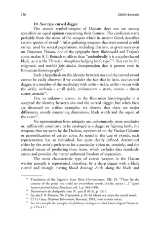 Borangic c. falx dacica. suggestion for dacian curved typess of weapons ...