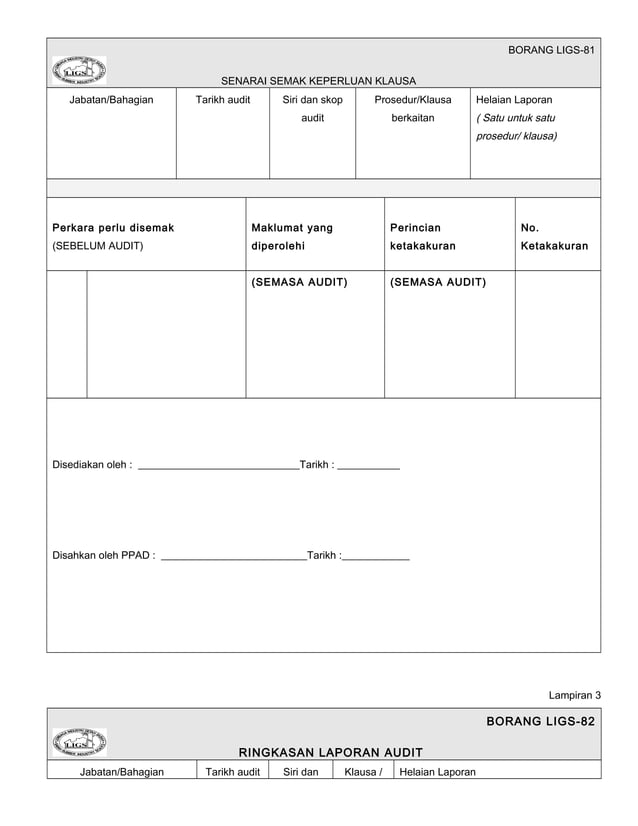 Borang juruaudit | DOC