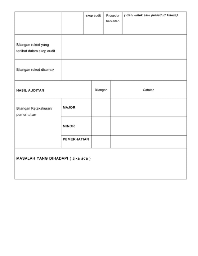 Borang juruaudit | DOC
