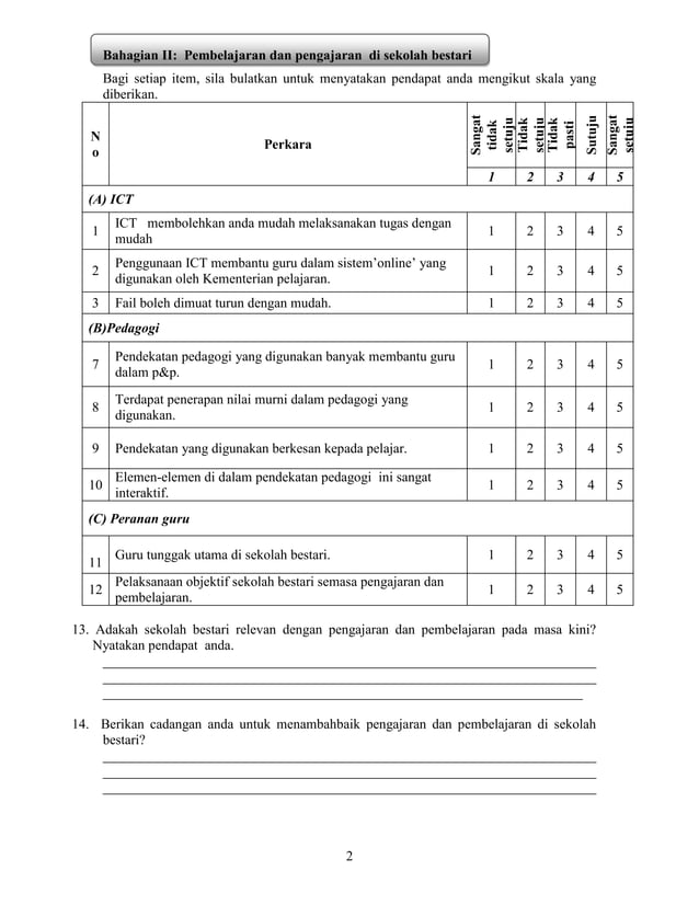 Borang kaji selidik | DOCX