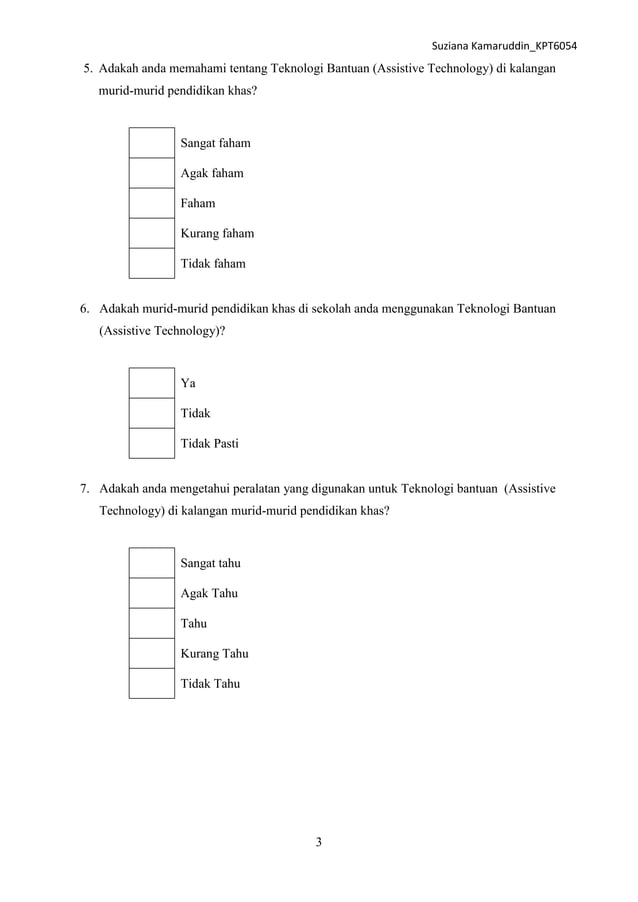 Borang kaji selidik t3 assistive technology | DOCX