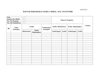 Borang kew pa 1 32 word | DOC