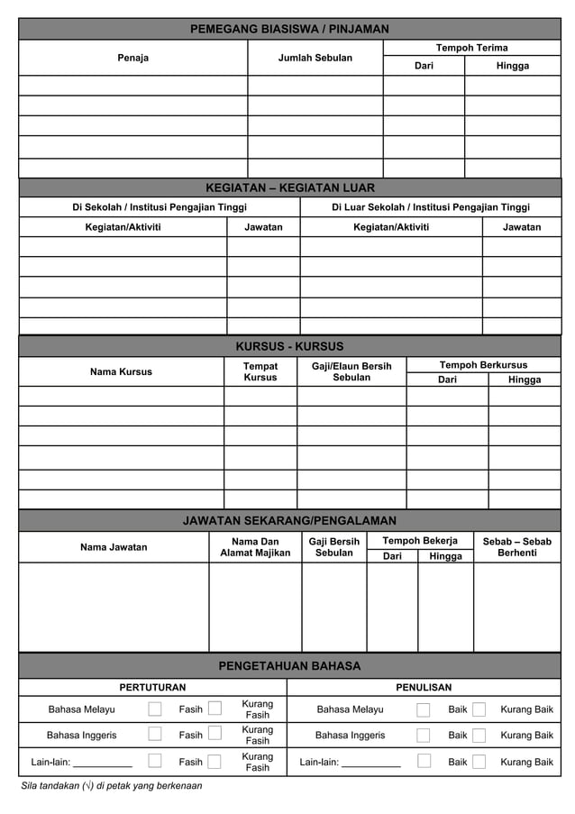 Borang lada MALAYSIA | PDF