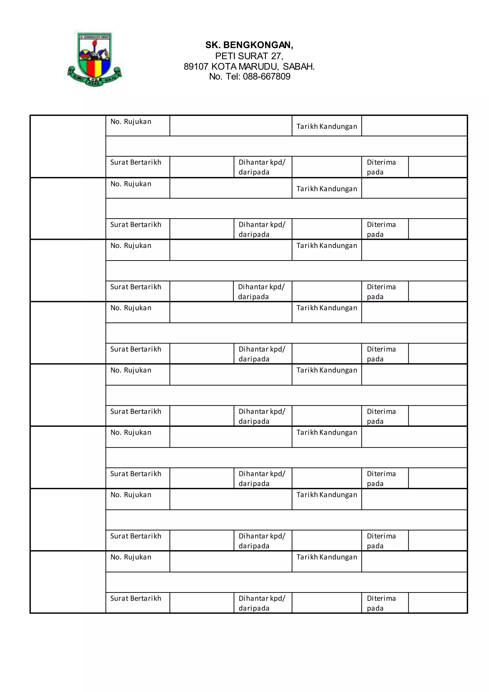 BORANG MINIT FAIL DAN PEMINJAMAN FAIL | PDF