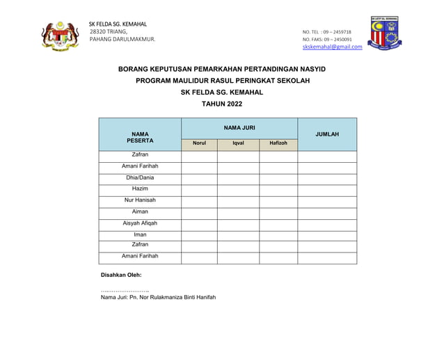 BORANG PEMARKAHAN PERTANDINGAN NYANYIAN.docx