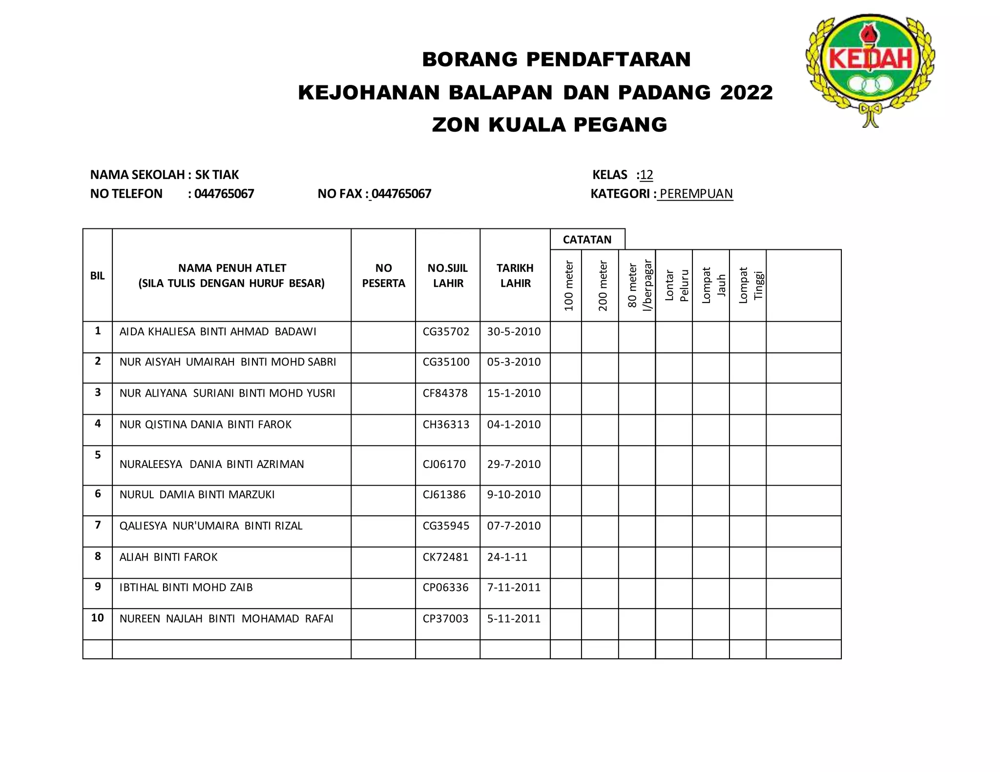 BORANG PENDAFTARAN OLAHRAGA ZON.docx