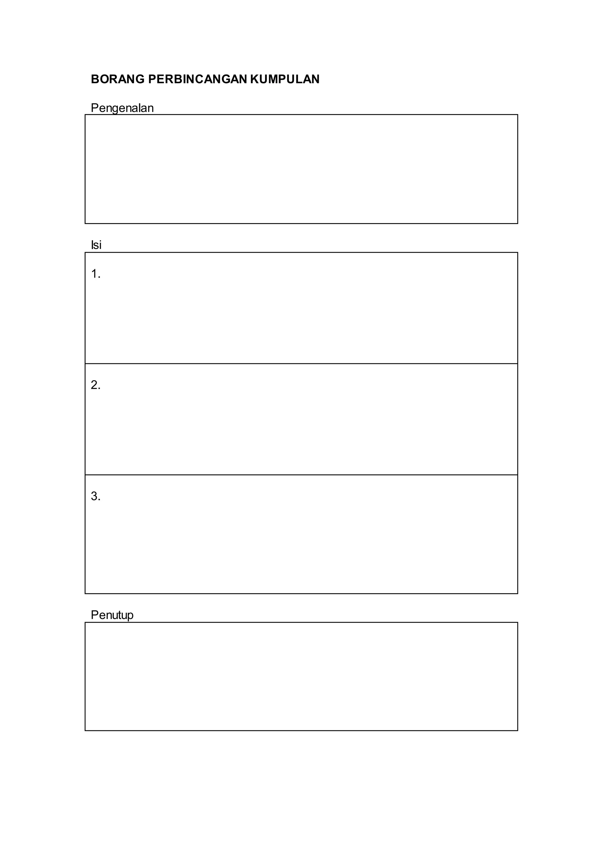 Borang perbincangan kumpulan | PDF