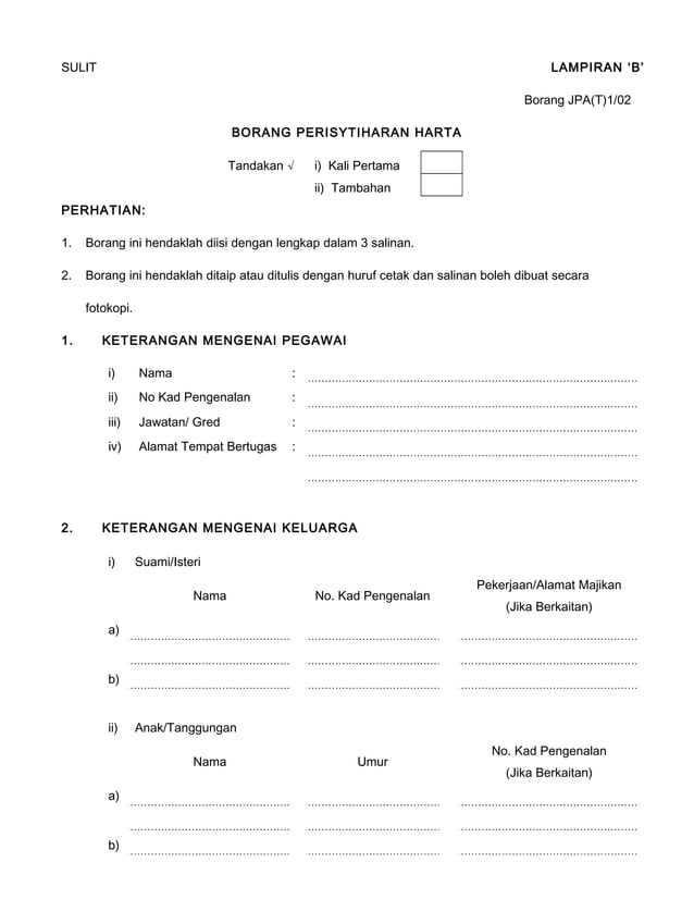 Borang Perisytiharan Harta_2014(original) | DOC