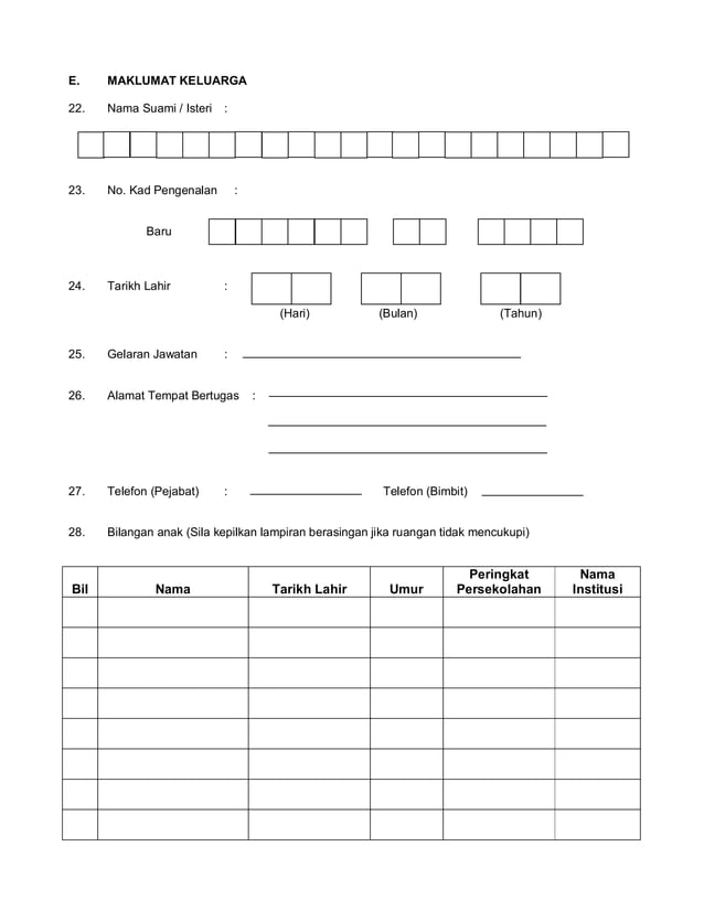 Borang permohonan ppp di bpg | PDF