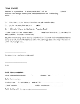 Borang PPKHM | PDF