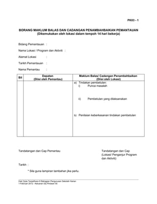 Borang pk03 | DOC