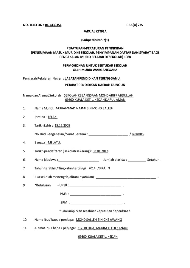 Borang pua 275 (1) | DOCX