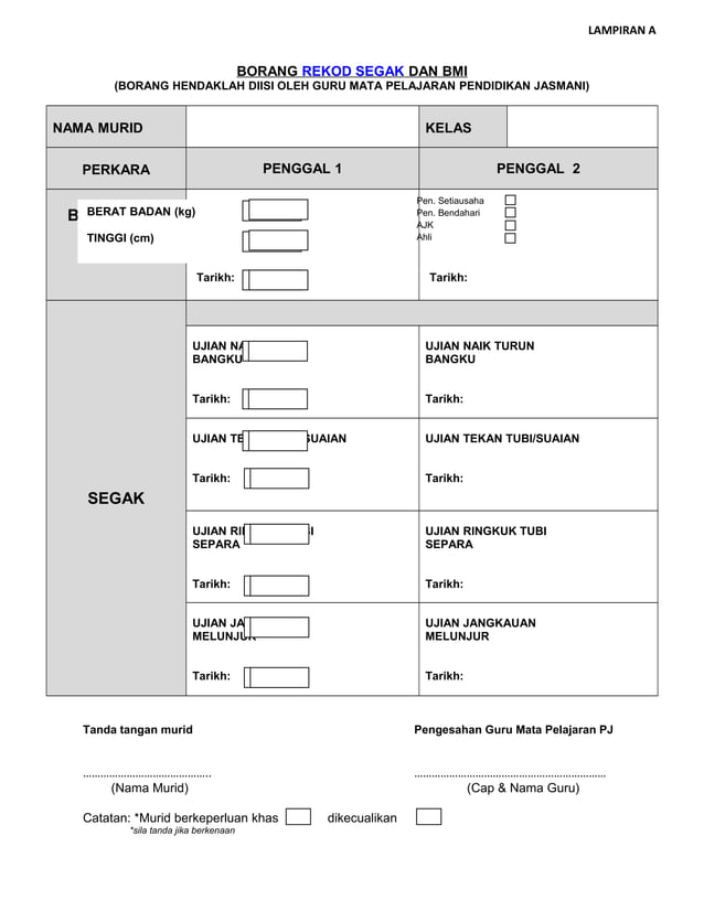 Borang rumusan segak_dan_bmi_a_ | PDF