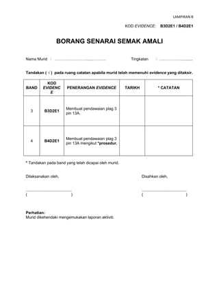 Borang senarai semak | DOC