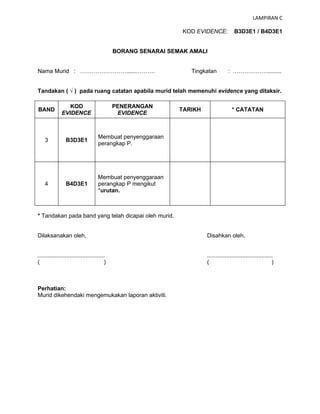 Borang senarai semak | DOC