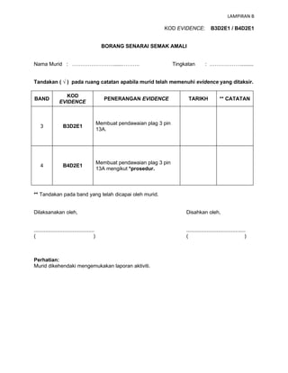Borang senarai semak | PDF