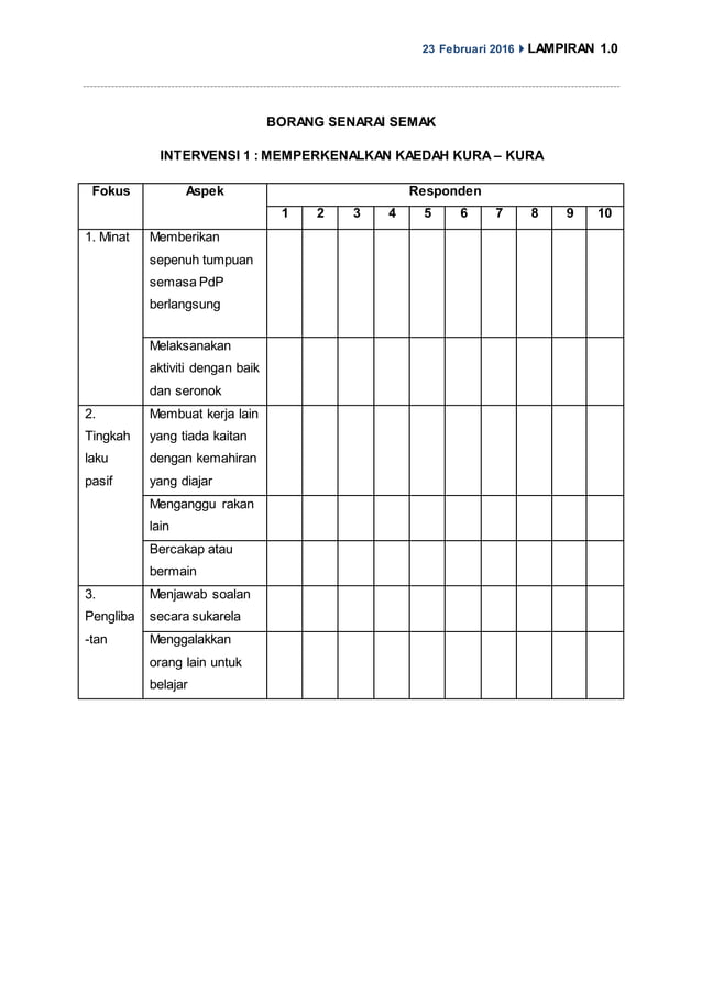 Borang senarai semak | DOCX