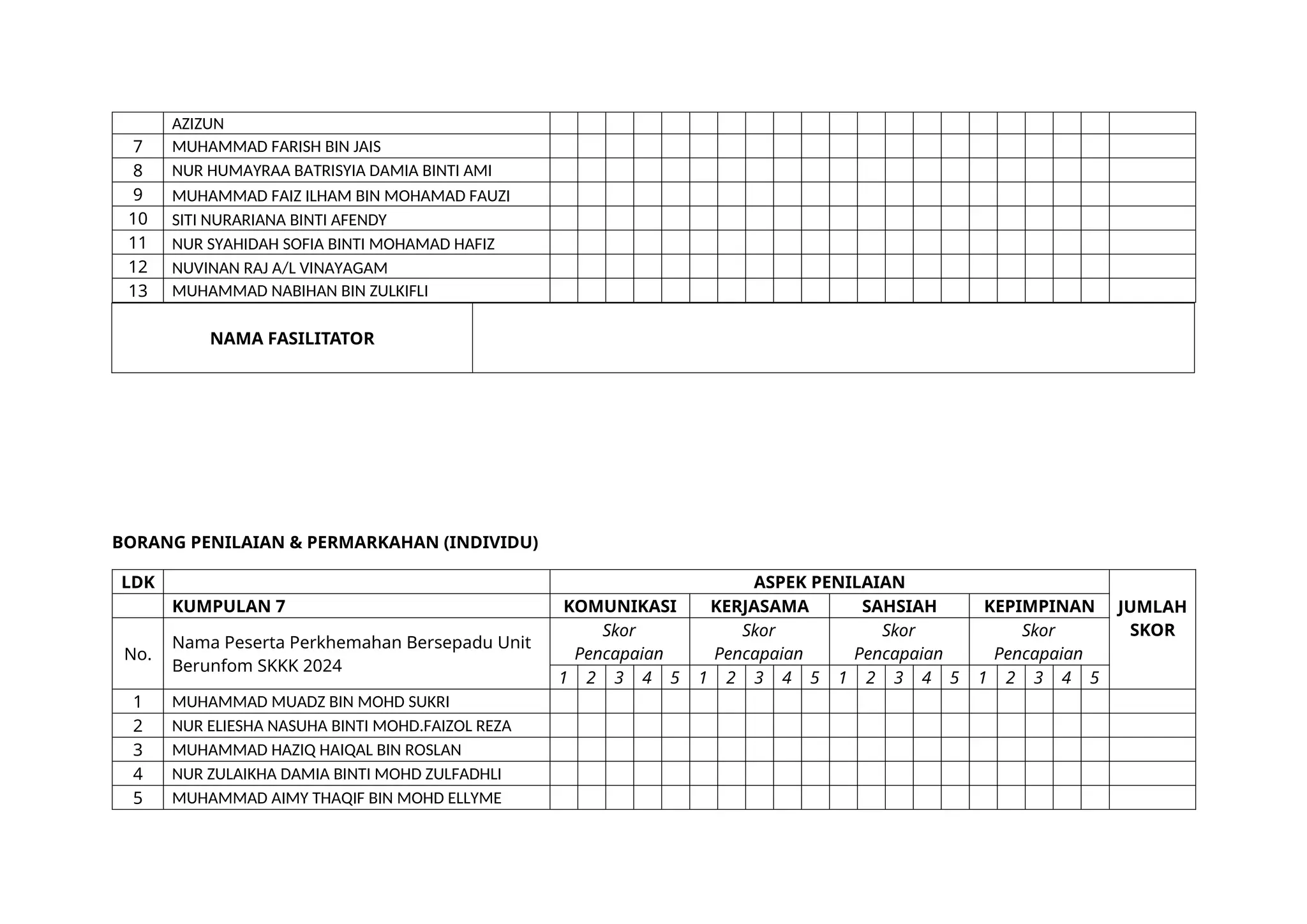 Borang Skor Pertandingan - KUMPULAN.docx