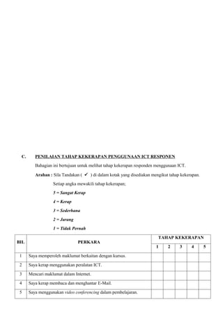 Borang soal selidik | DOC