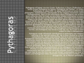 prensentasi mengenai pythagoras | PPTX