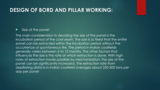 BORD AND PILLAR DEVELOPMENT IN UNDERGROUND COAL MINES ppt.pptx