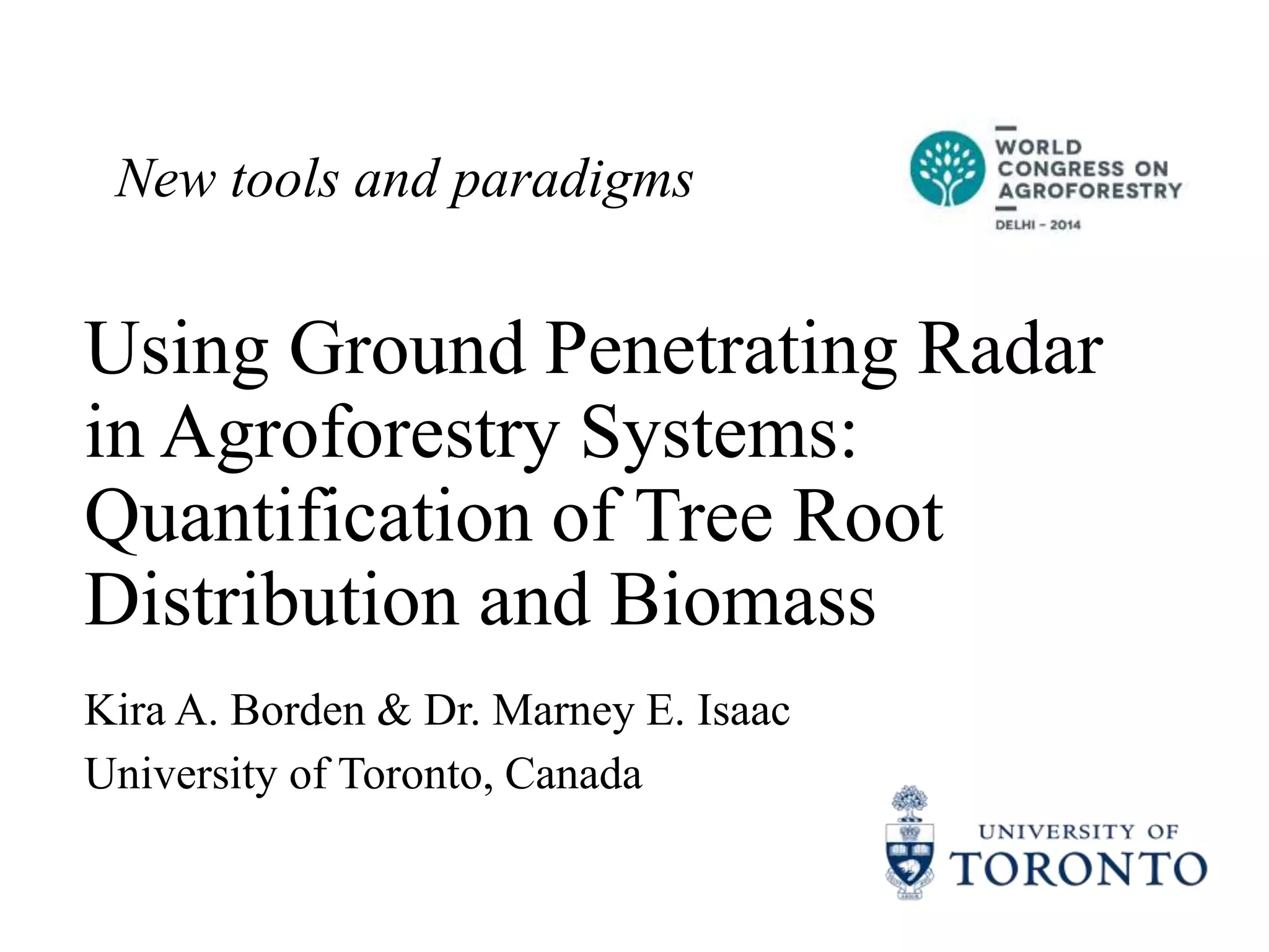 Session 5.2 Agroforestry Systems: Quantification of Tree Root ...