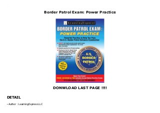 Border Patrol Exam: Power Practice