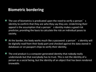 Border bodyscapes and precarious life | PPTX | Technology & Computing