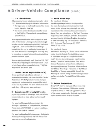 BORDER CROSSING GUIDE FOR COMMERCIAL TRUCK DRIVERS | PDF | North ...